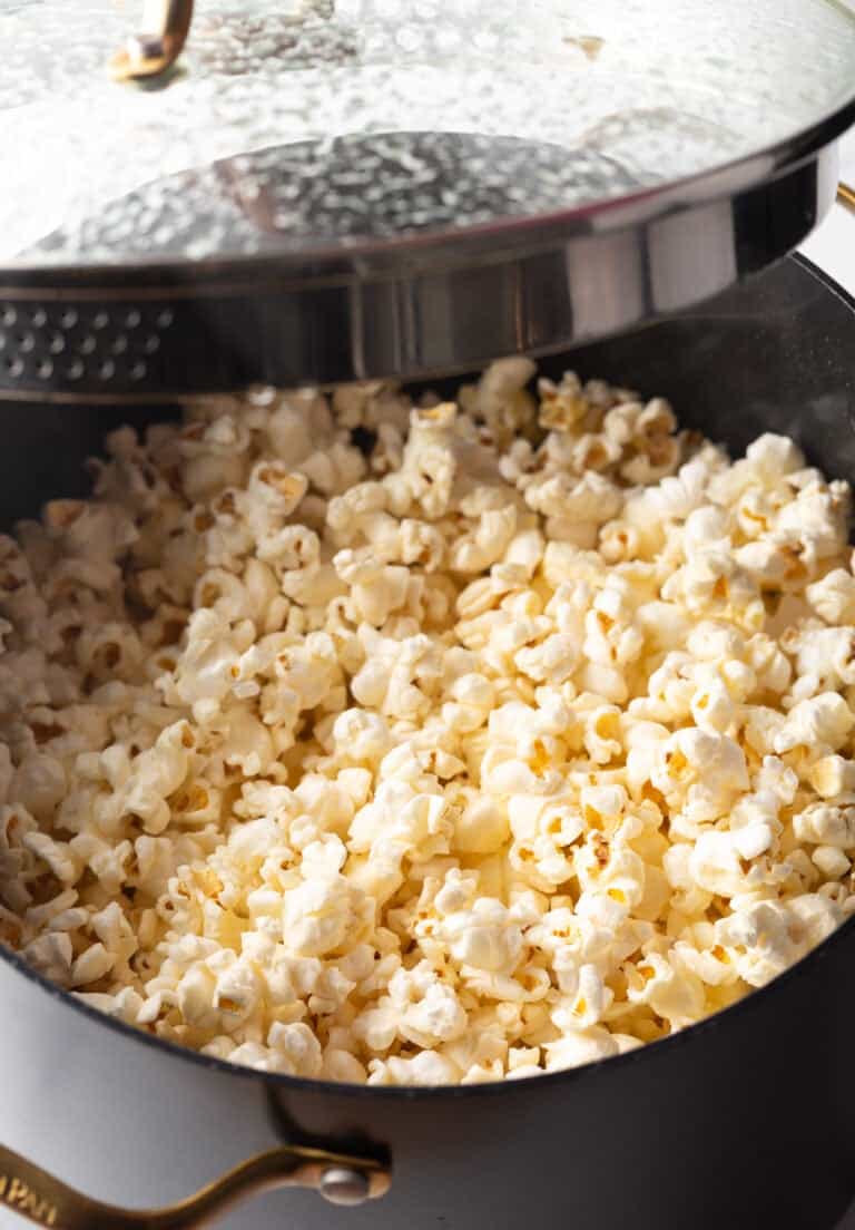 The Easiest Stovetop Popcorn (with Ghee!) - A Spicy Perspective