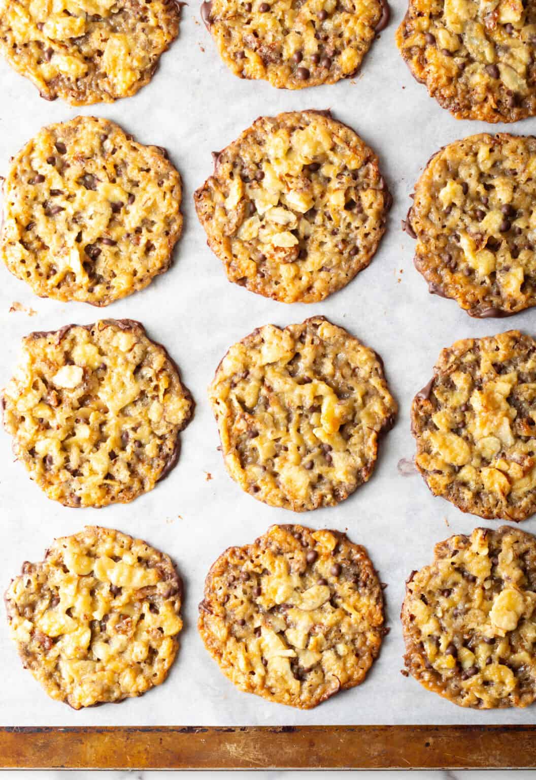 Crispy Oatmeal Lace Cookies (Florentines) - A Spicy Perspective