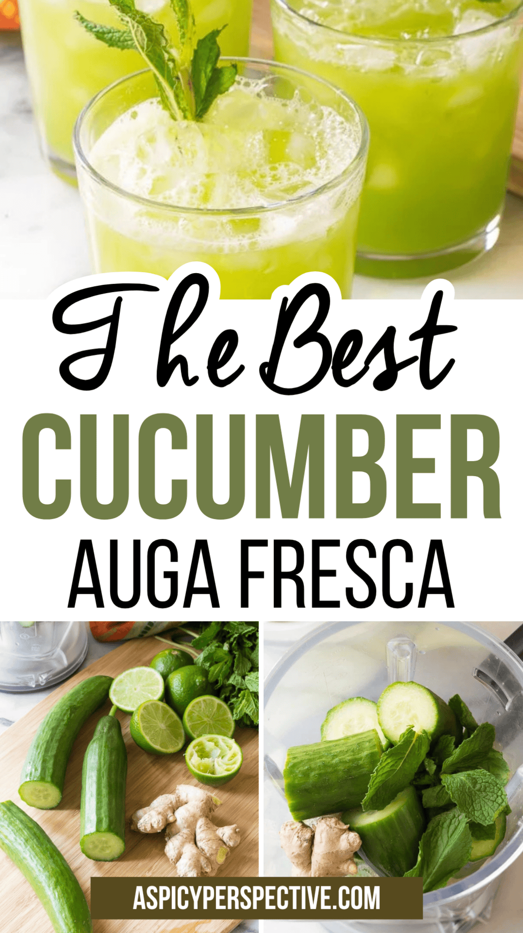 Cucumber Agua Fresca (Recipe + Video) - A Spicy Perspective