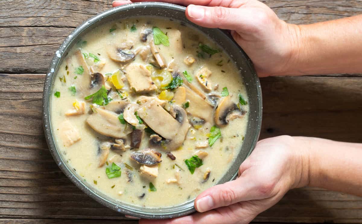 Creamy Chicken Mushroom Soup (Low Carb) - A Spicy Perspective